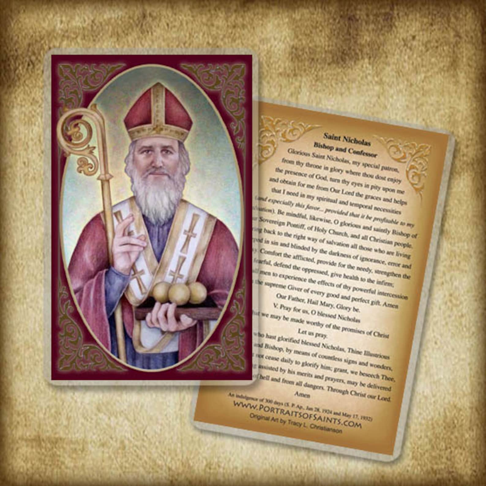 St. Nicholas Holy Card, Patron of Children - Etsy