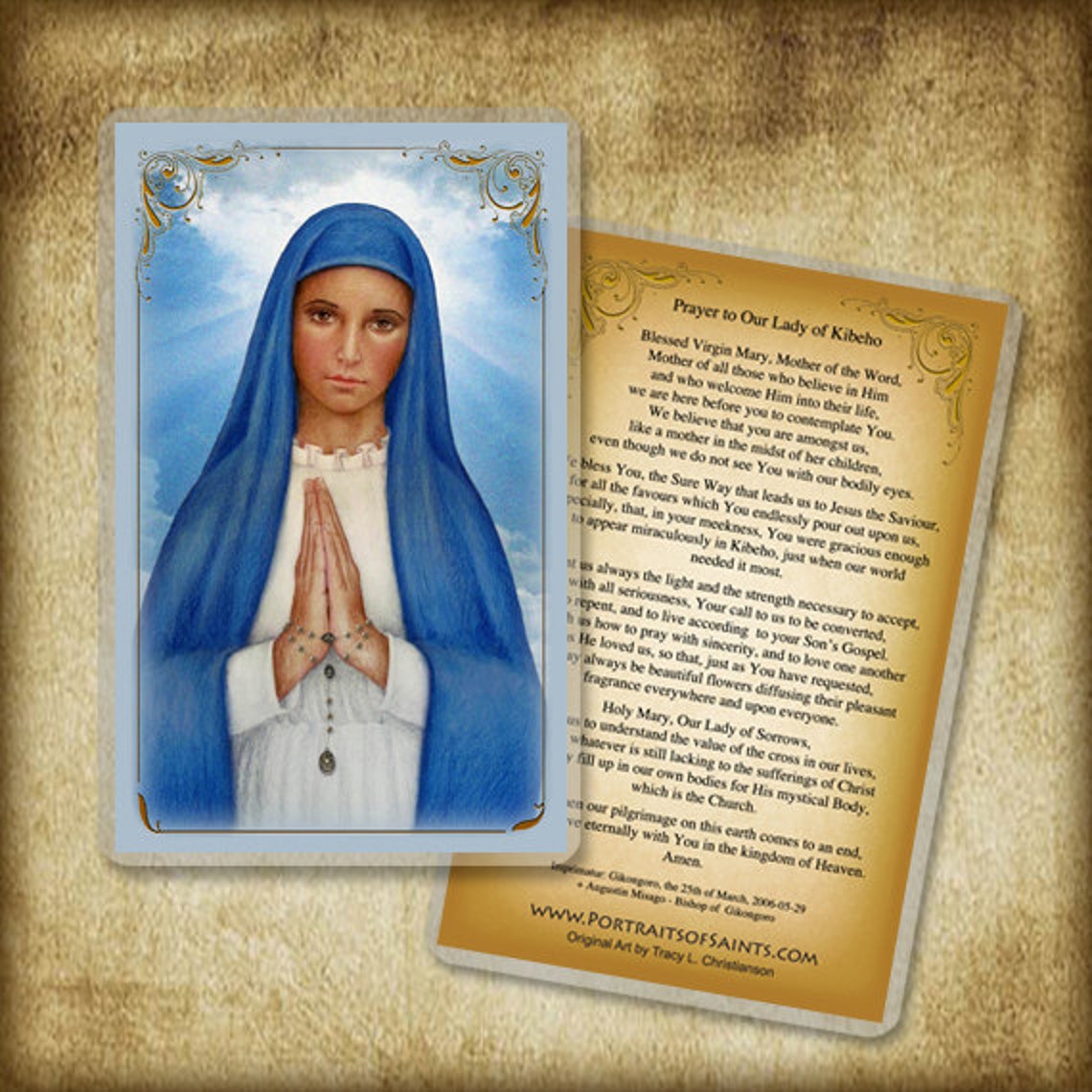 Our Lady of Kibeho Prayer Card - Etsy