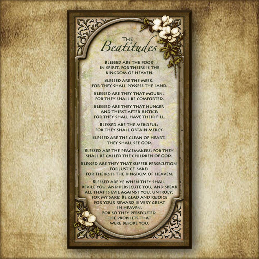 The Beatitudes Inspirational Plaque - Etsy
