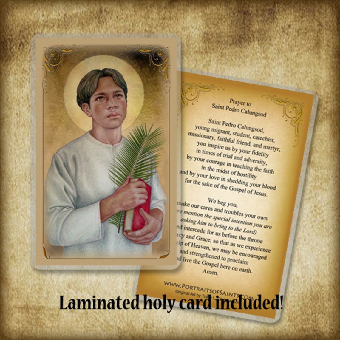 St. Pedro Calungsod Wood Plaque and Holy Card GIFT SET | Etsy