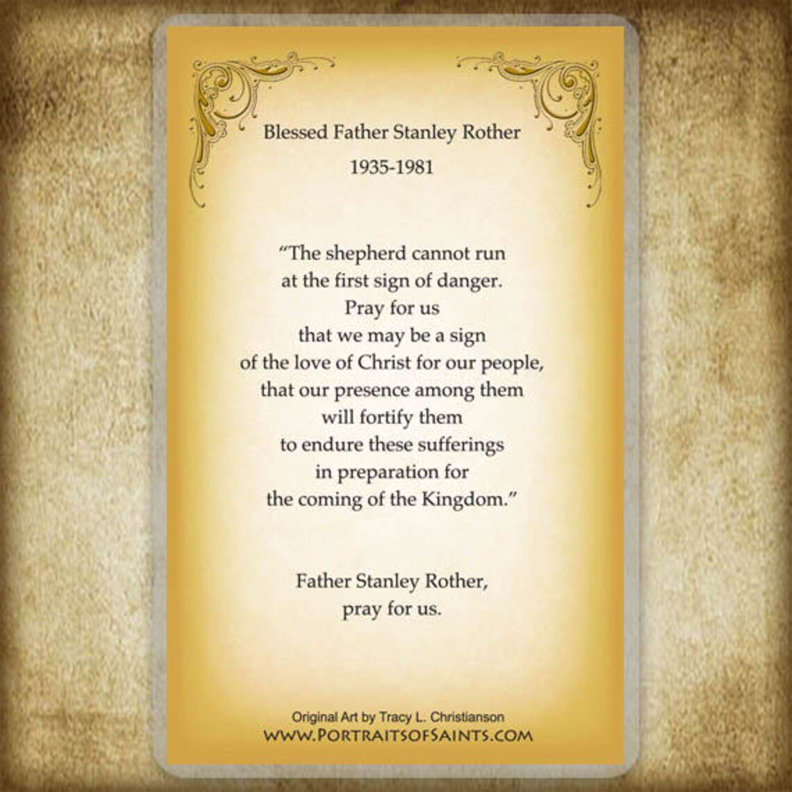 Bl. Fr. Stanley Rother Holy Card Catholic Prayer - Etsy