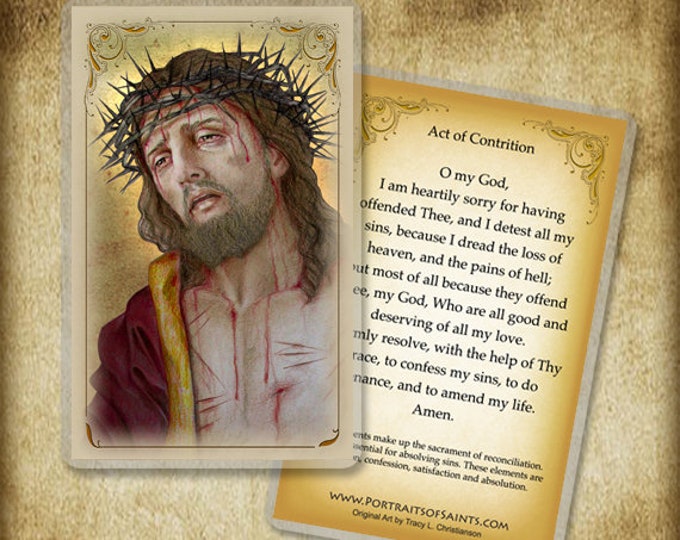 Confession Prayer Card and Guide Catholic Church, Gift for Confirmation ...
