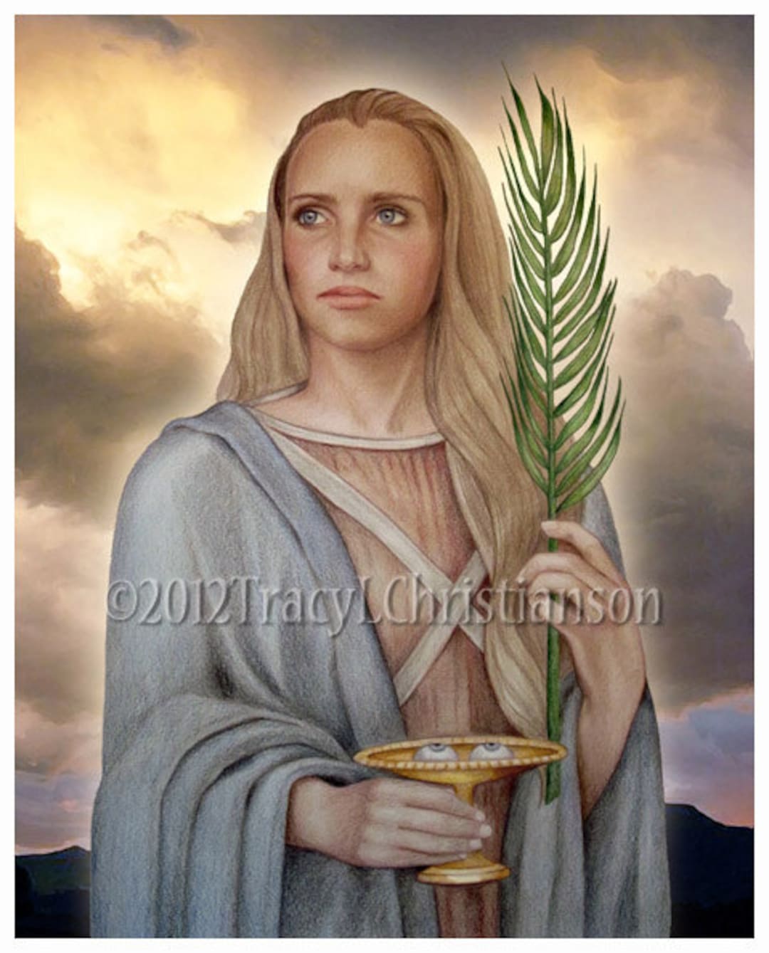 St. Lucy Art Print, Catholic Patron Saint of the Blind - Etsy