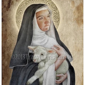 St. Agnes of Montepulciano Art Print Catholic Fine Art - Etsy