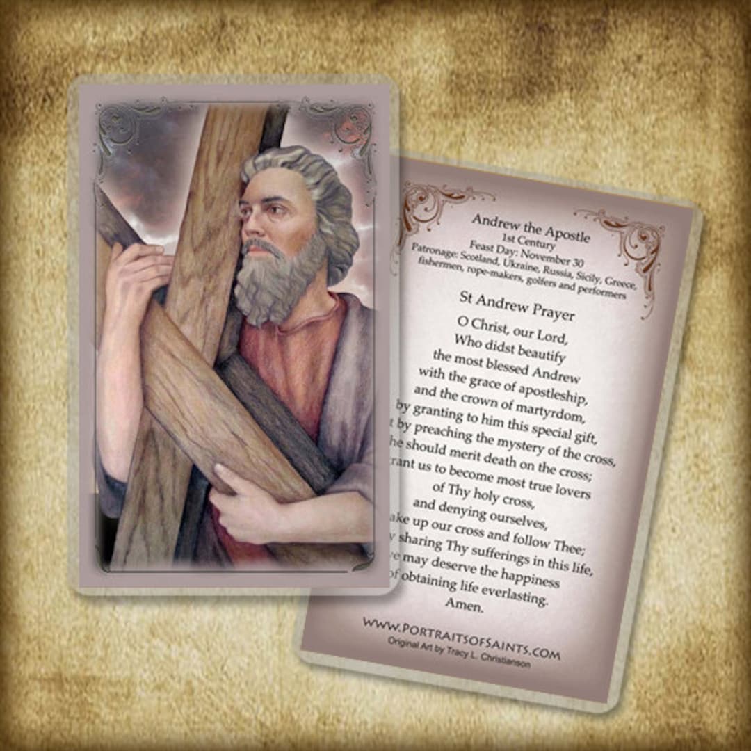St. Andrew the Apostle Holy Card - Etsy