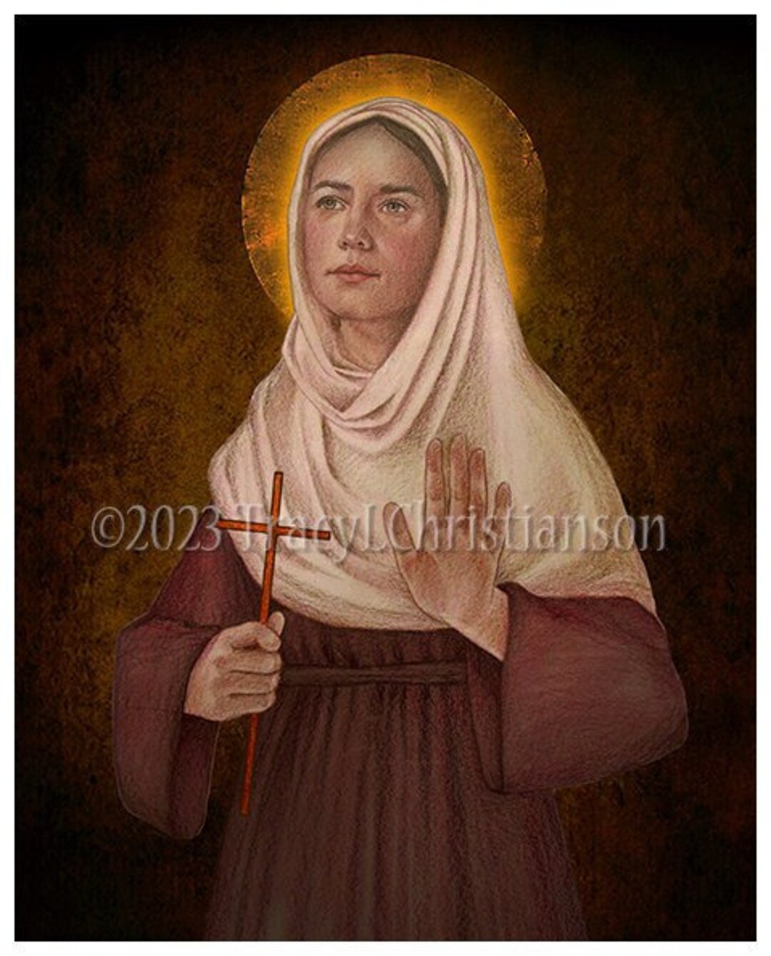 St. Chloe of Corinth Art Print/picture Catholic Saint - Etsy
