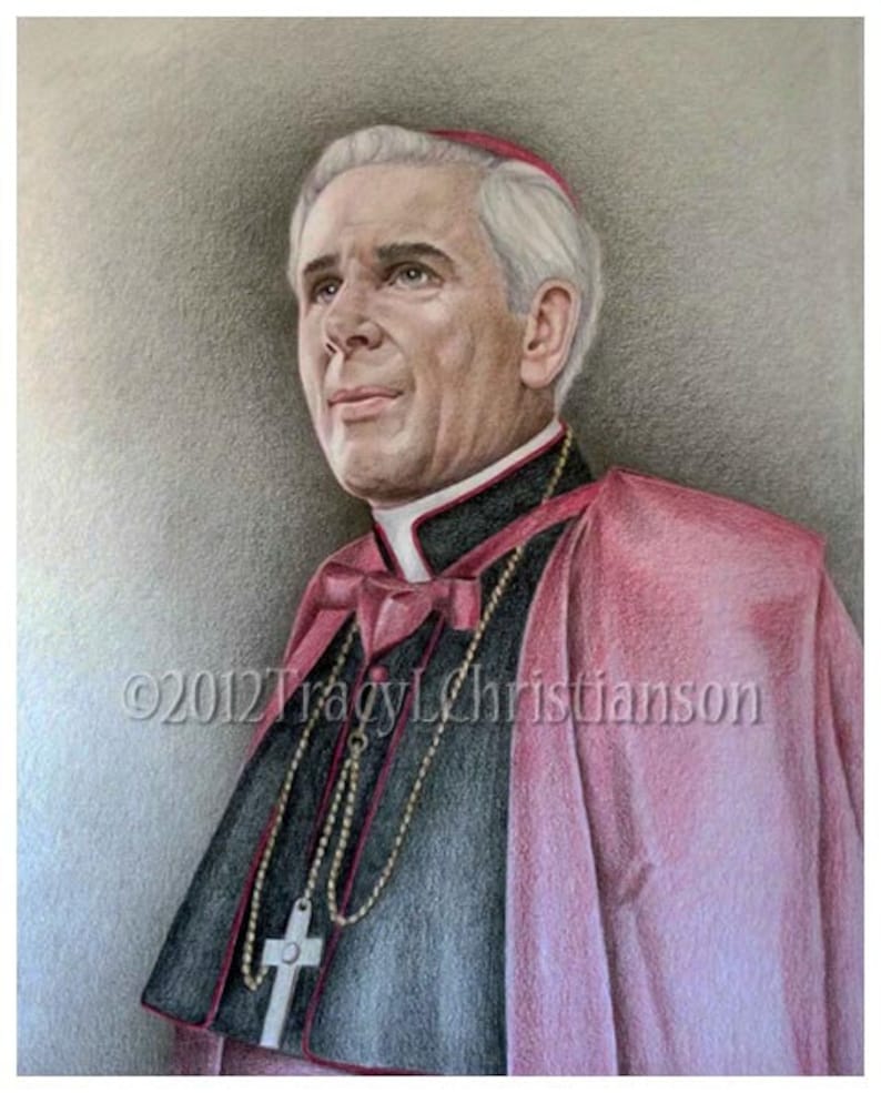 Archbishop Fulton Sheen Catholic Fine Art Print/picture - Etsy