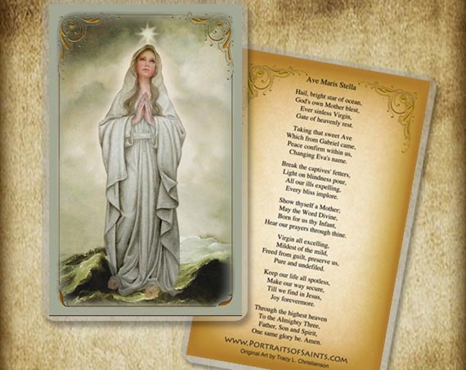Our Lady Star of the Sea stella Maris Holy Card - Etsy