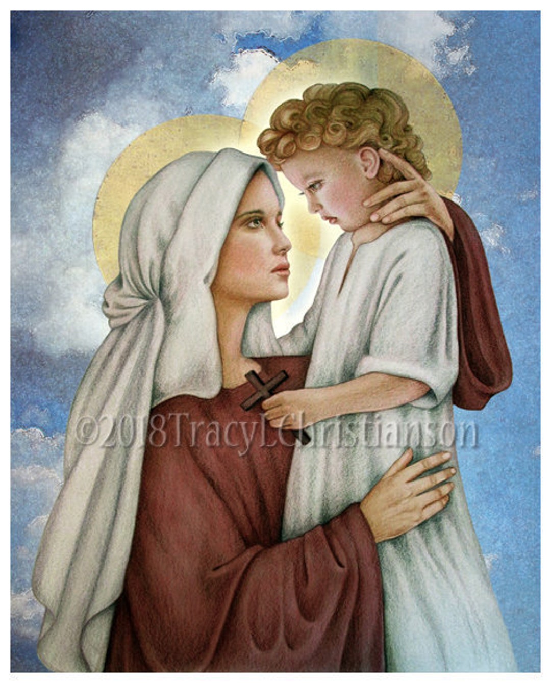 Madonna and Child (N), Catholic Art Print, Mary and Jesus - Etsy
