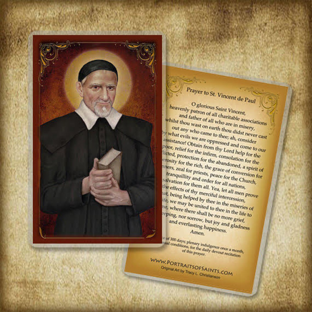 St. Vincent De Paul Holy Card, Catholic Charity - Etsy