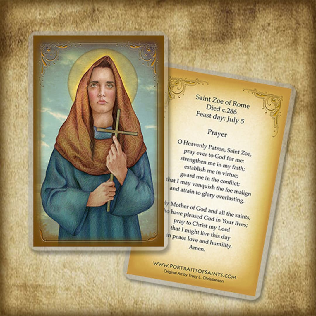 St. Zoe of Rome Holy Card/prayer Card, Catholic Martyr - Etsy