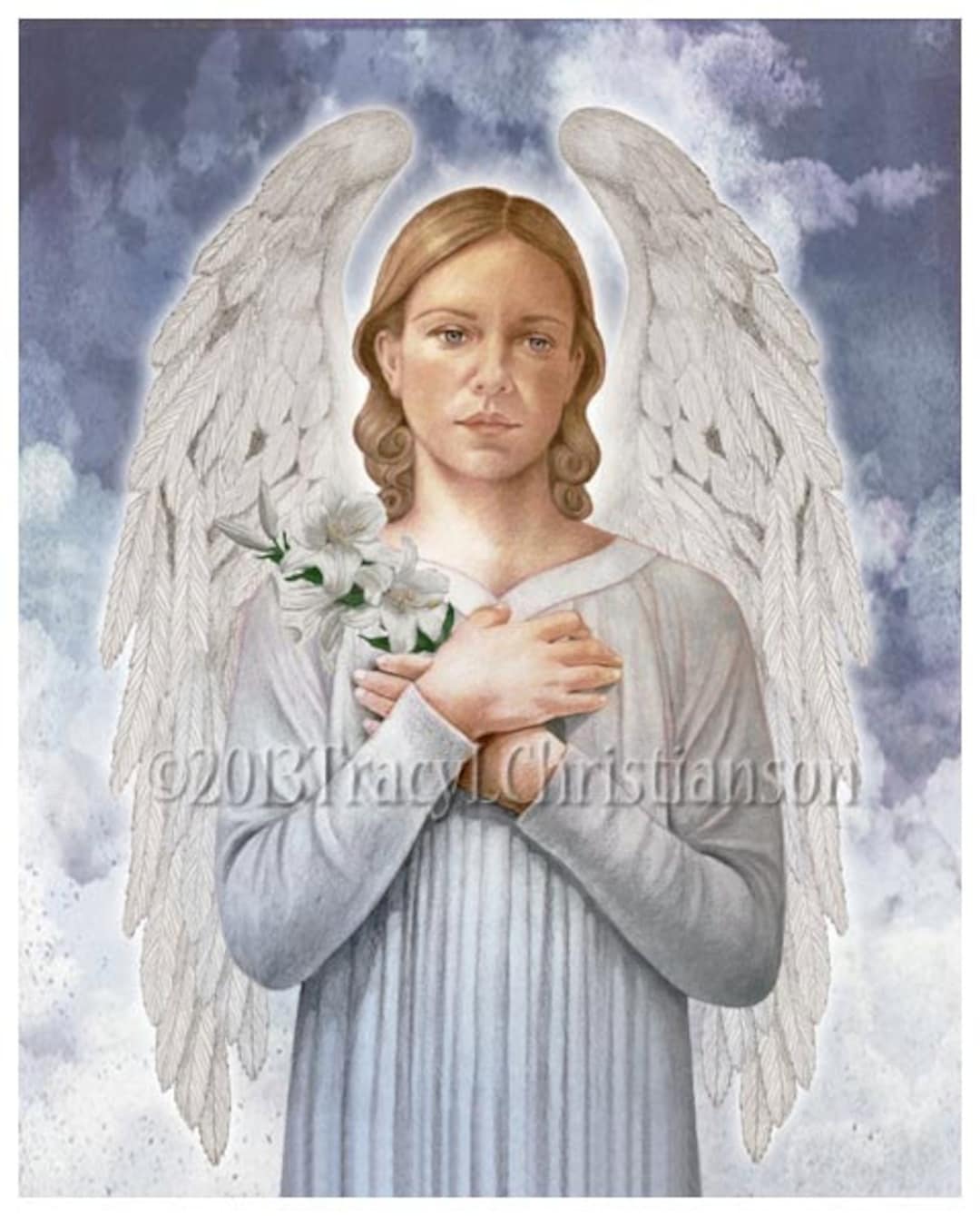 St. Gabriel the Archangel Art Print Catholic Patron Saint of ...