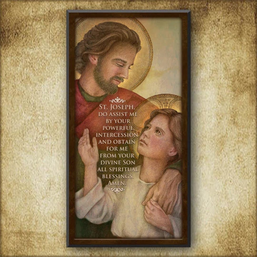 St. Joseph, Protector of Christ Inspirational Plaque, Fathers Day Gift ...
