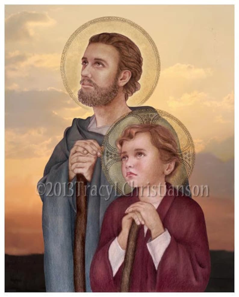 St. Joseph Foster Father of Jesus Catholic Art Print - Etsy Canada
