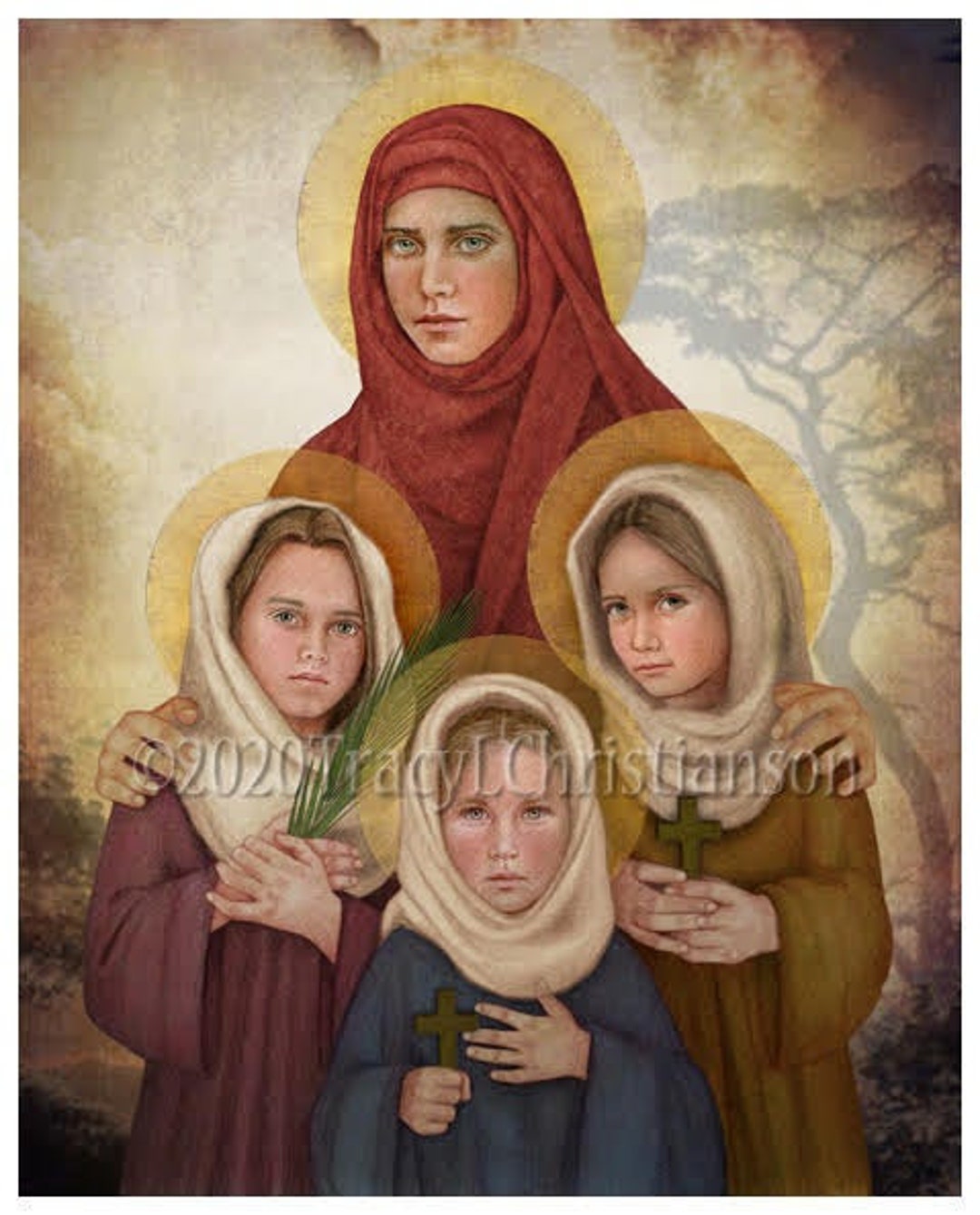 St. Sophia the Martyr and Daughters Faith, Hope, and Charity, - Etsy