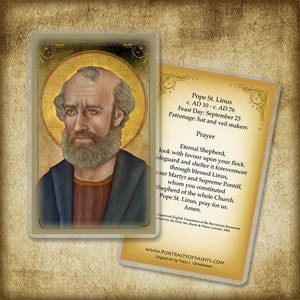Pope St. Linus Holy Card, Catholic Prayer Card - Etsy