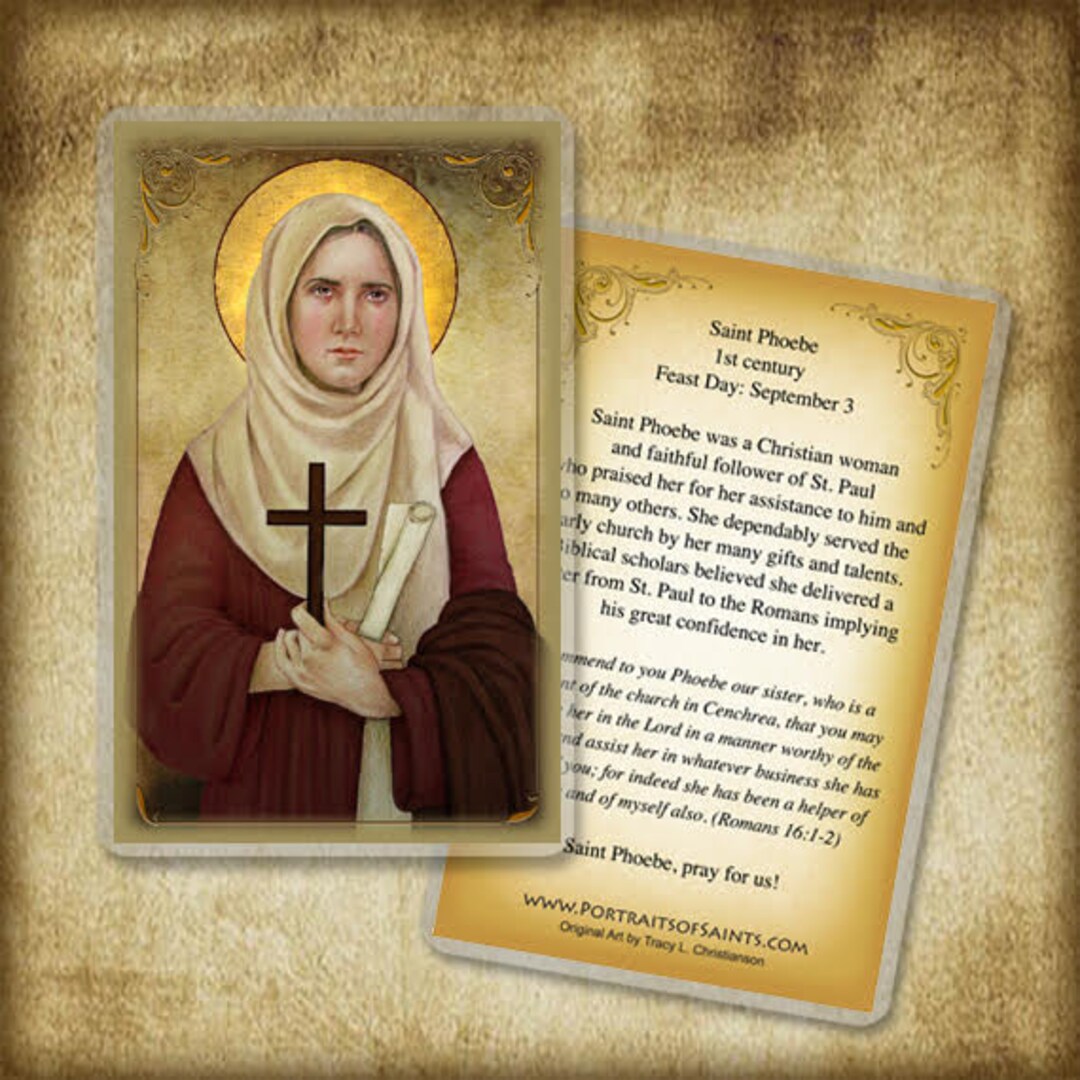 St. Phoebe Holy Card, Saint Prayer Card - Etsy