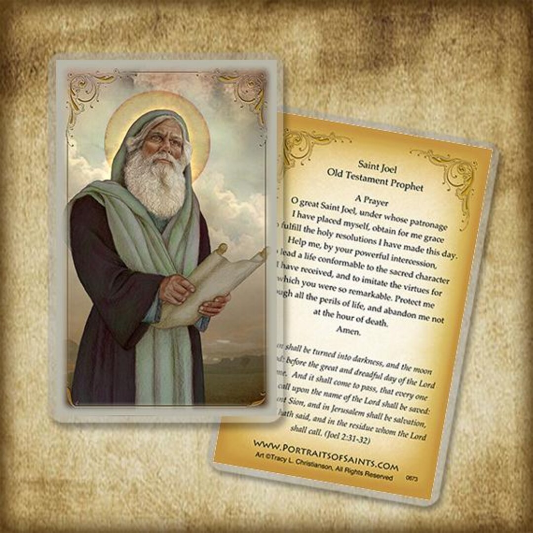 St. Joel Holy Card/prayer Card Old Testament Prophet - Etsy