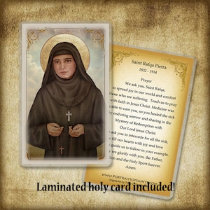 St. Rafqa Wood Icon & Holy Card GIFT SET, Lebanese Maronite Nun - Etsy