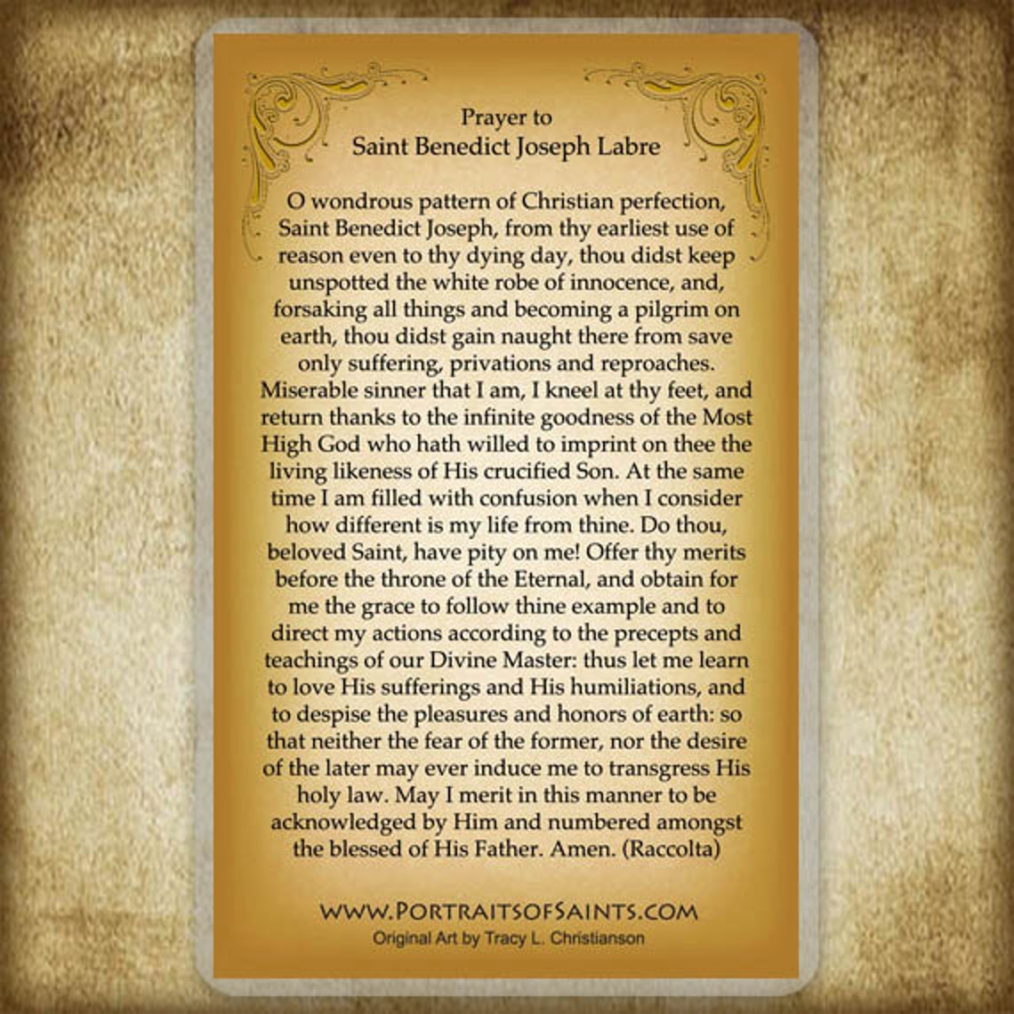 St. Benedict Joseph Labre Holy Card - Etsy