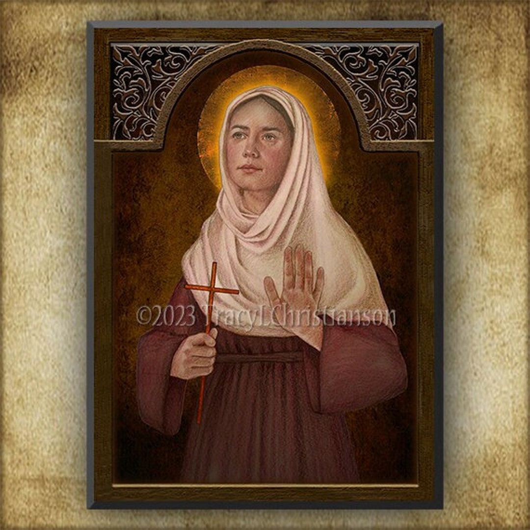 St. Chloe of Corinth Wood Plaque/icon & Holy Card GIFT SET for ...