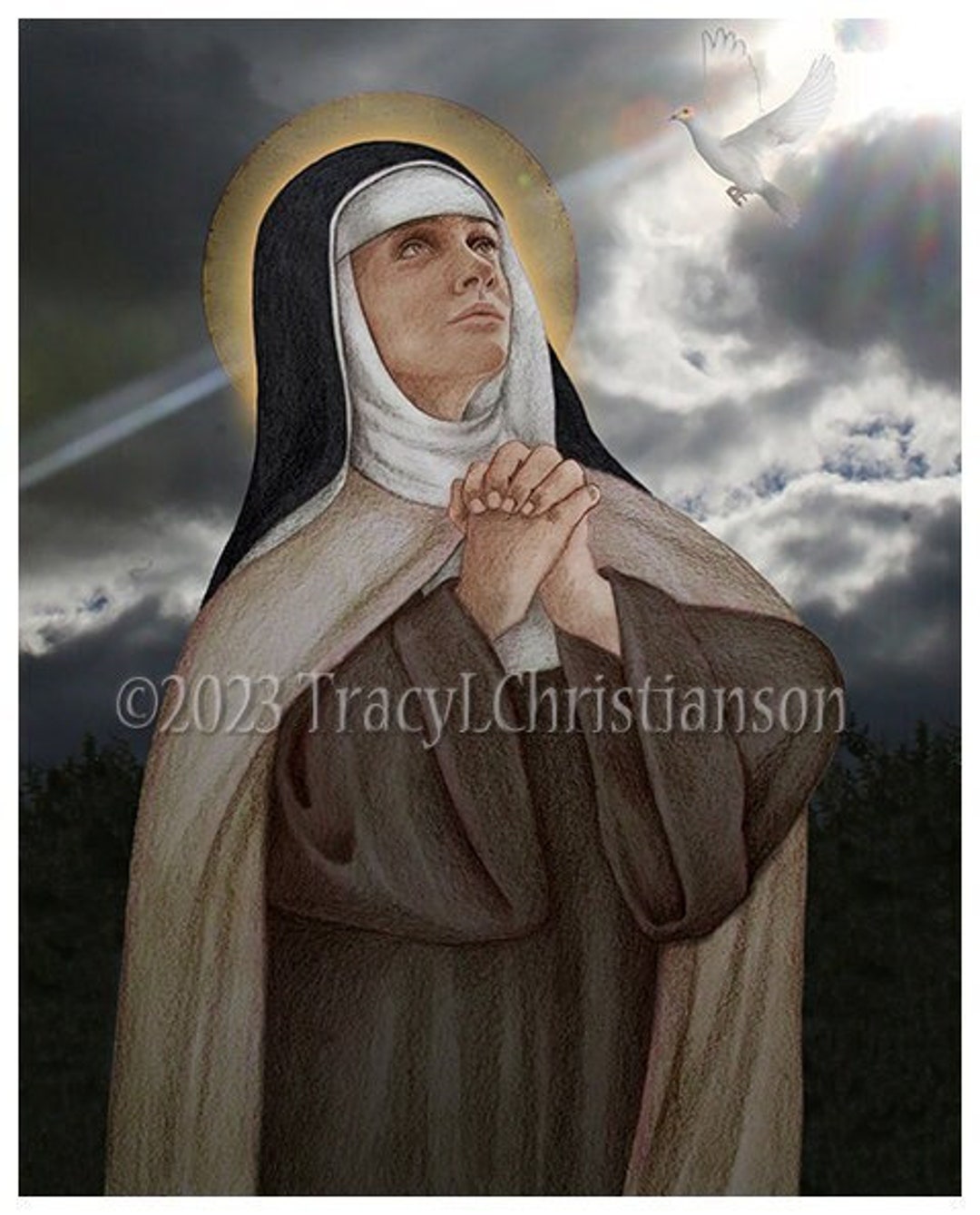St. Teresa of Avila (B) Art Print, Catholic Patron Saint - Etsy