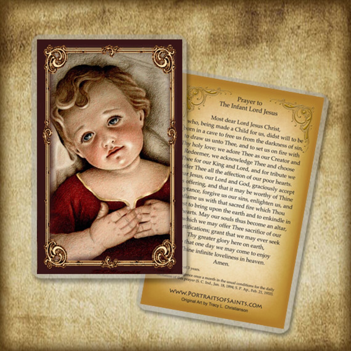 Infant Jesus Holy Card | Etsy