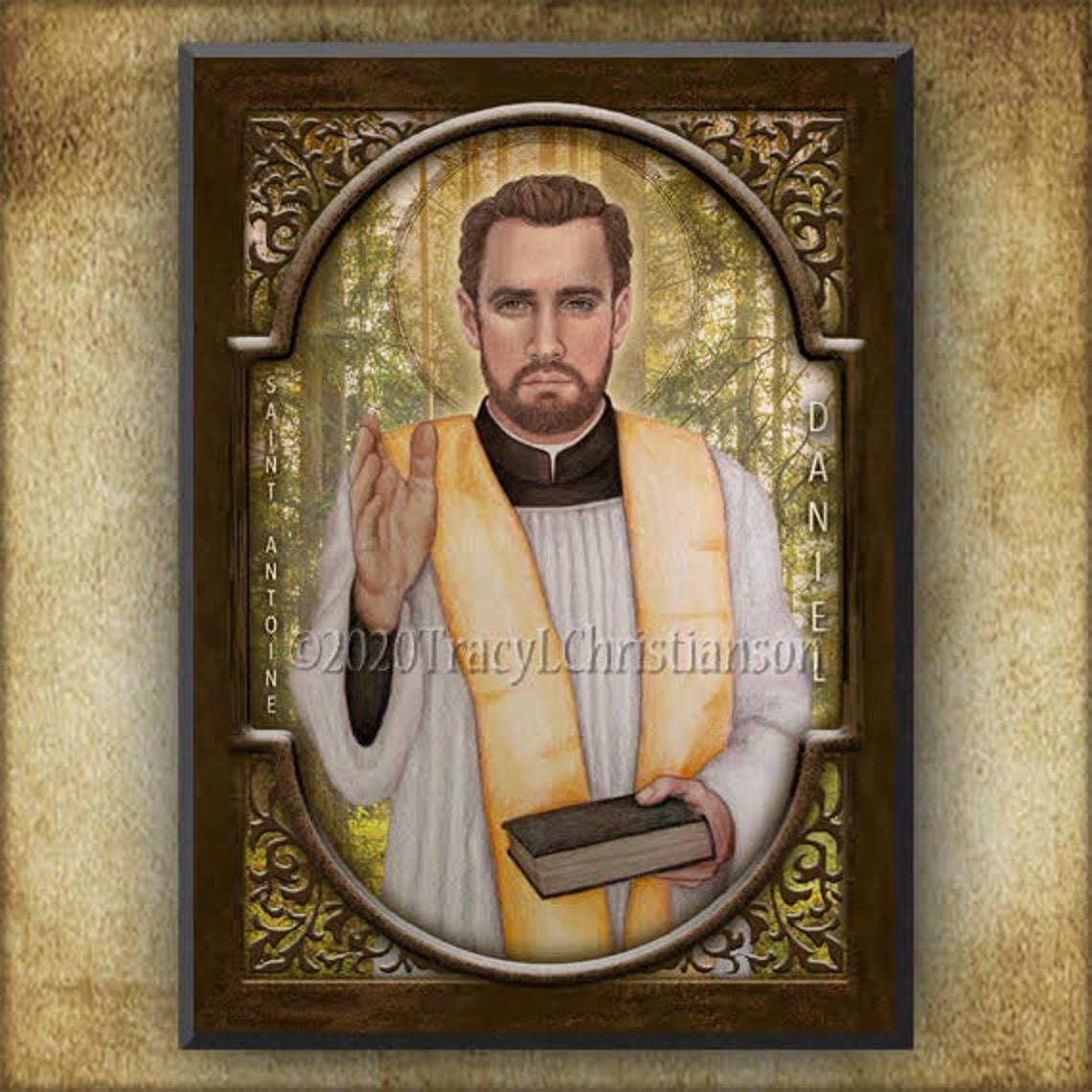 St. Antoine Daniel Wood Icon & Holy Card GIFT SET North - Etsy