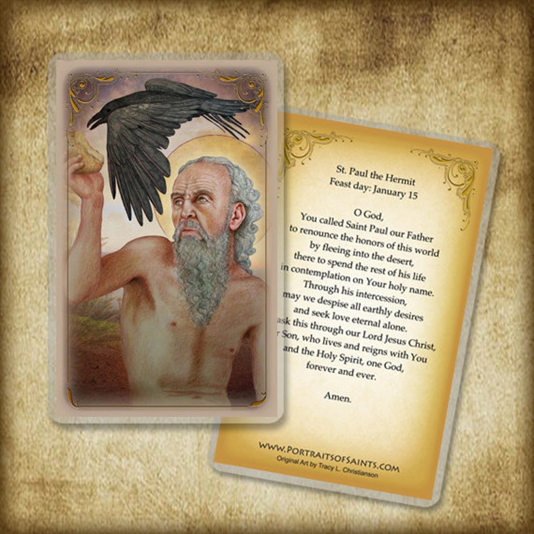 St. Paul the Hermit Prayer Card - Etsy