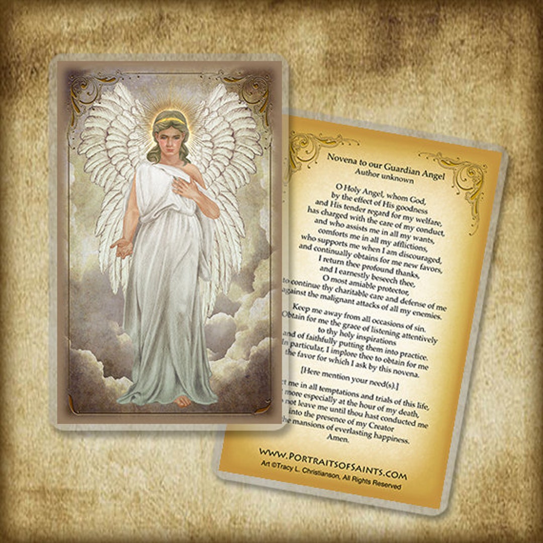 Guardian Angel Holy Card/prayer Card - Etsy