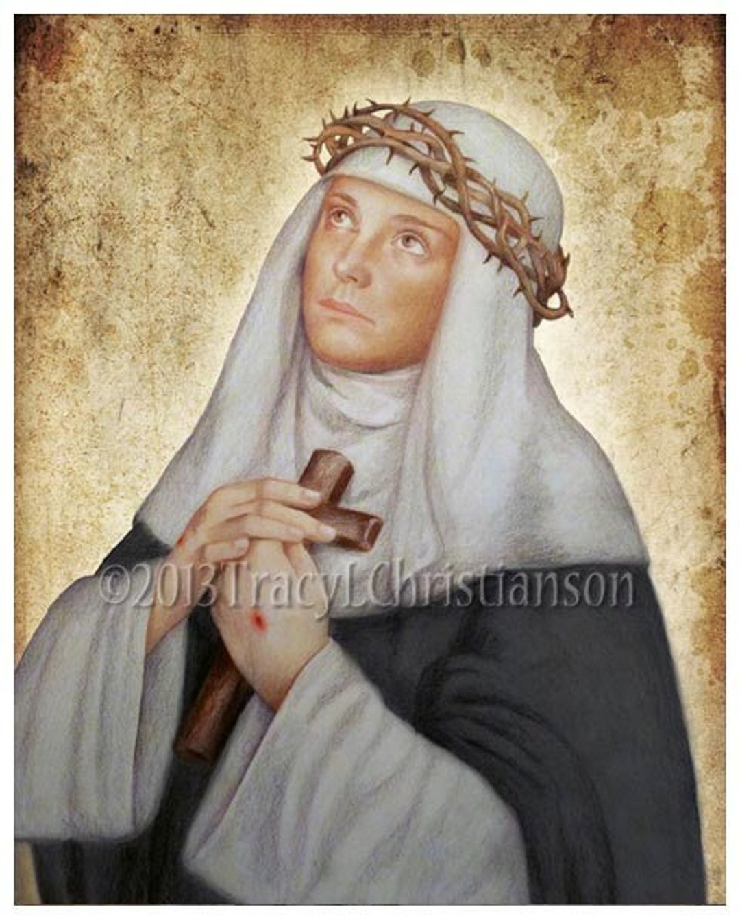 St. Catherine of Siena Fine Art Print, Catholic Patron Saint - Etsy