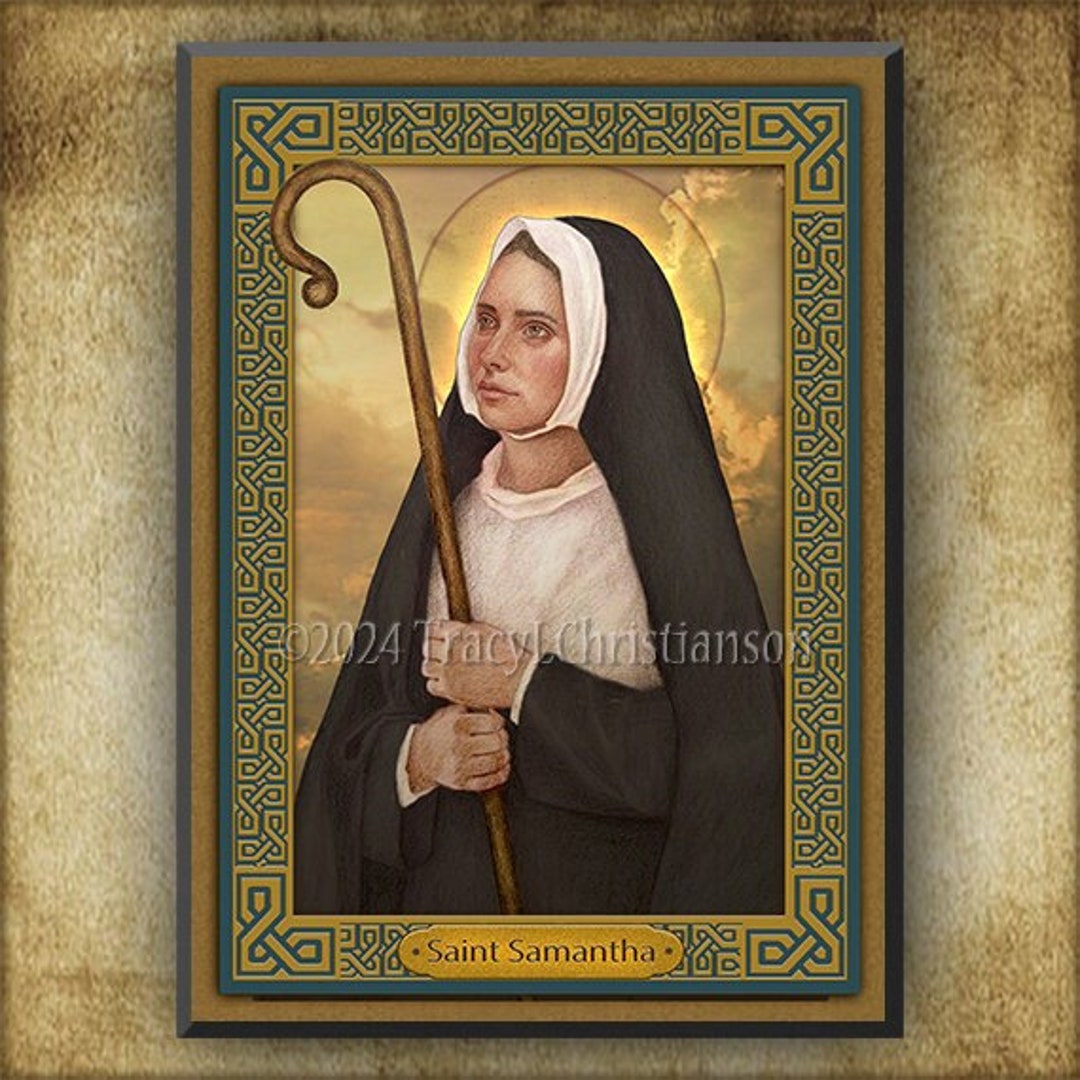 St. Samantha of Clonbroney Wood Icon & Holy Card GIFT SET, Catholic ...