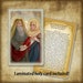 St. Zachariah and St. Elizabeth Wood Icon/plaque & Holy Card GIFT SET ...