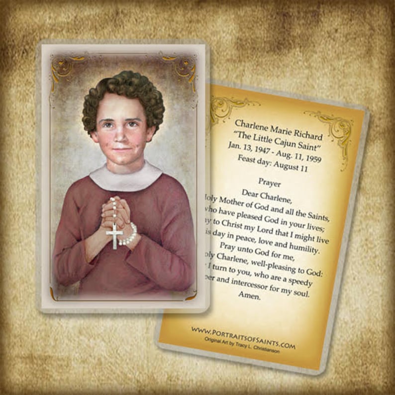 Charlene Marie Richard Holy Card Catholic Prayer Card | Etsy
