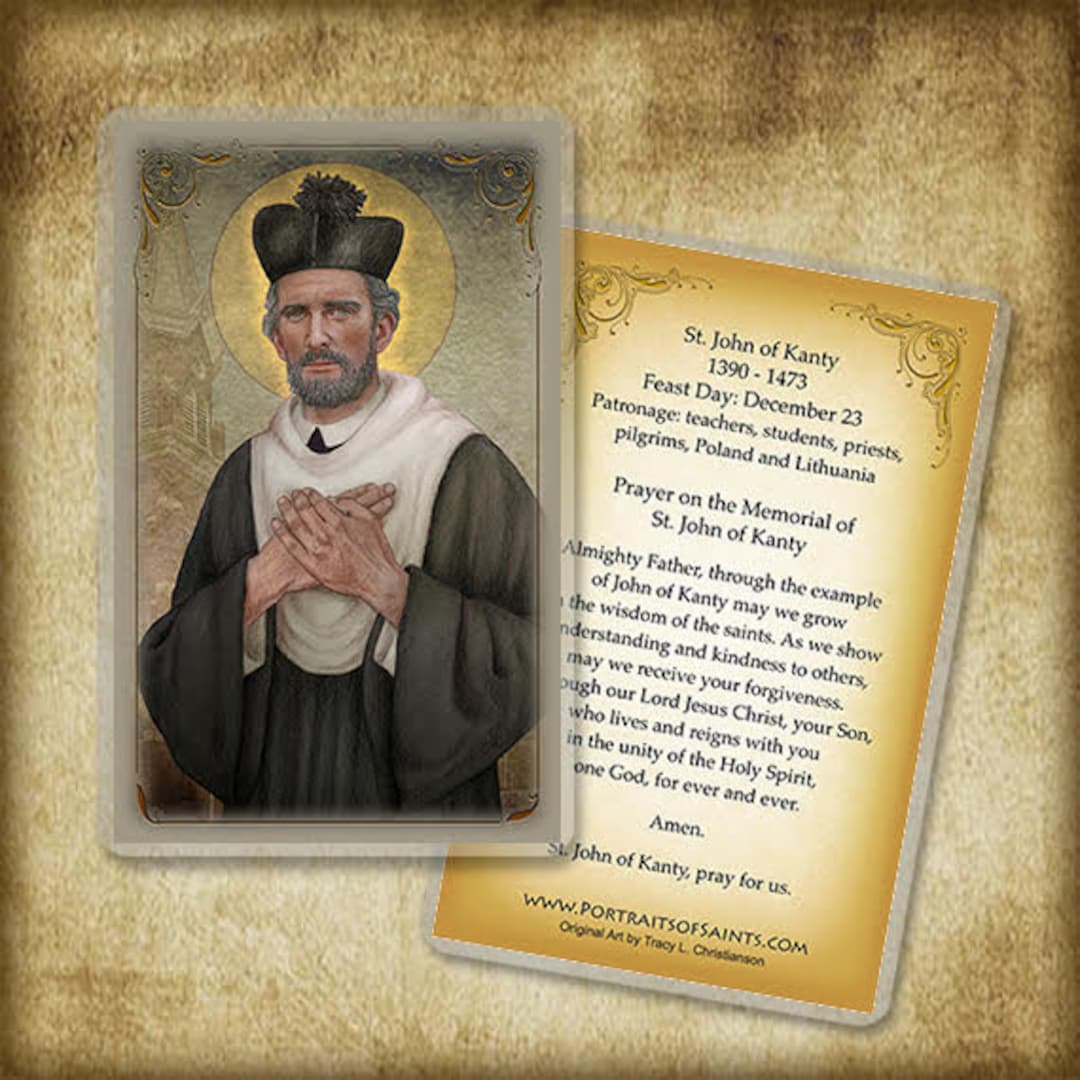 St. John of Kanty (st.john Cantius) Holy Card, Catholic Patron of ...