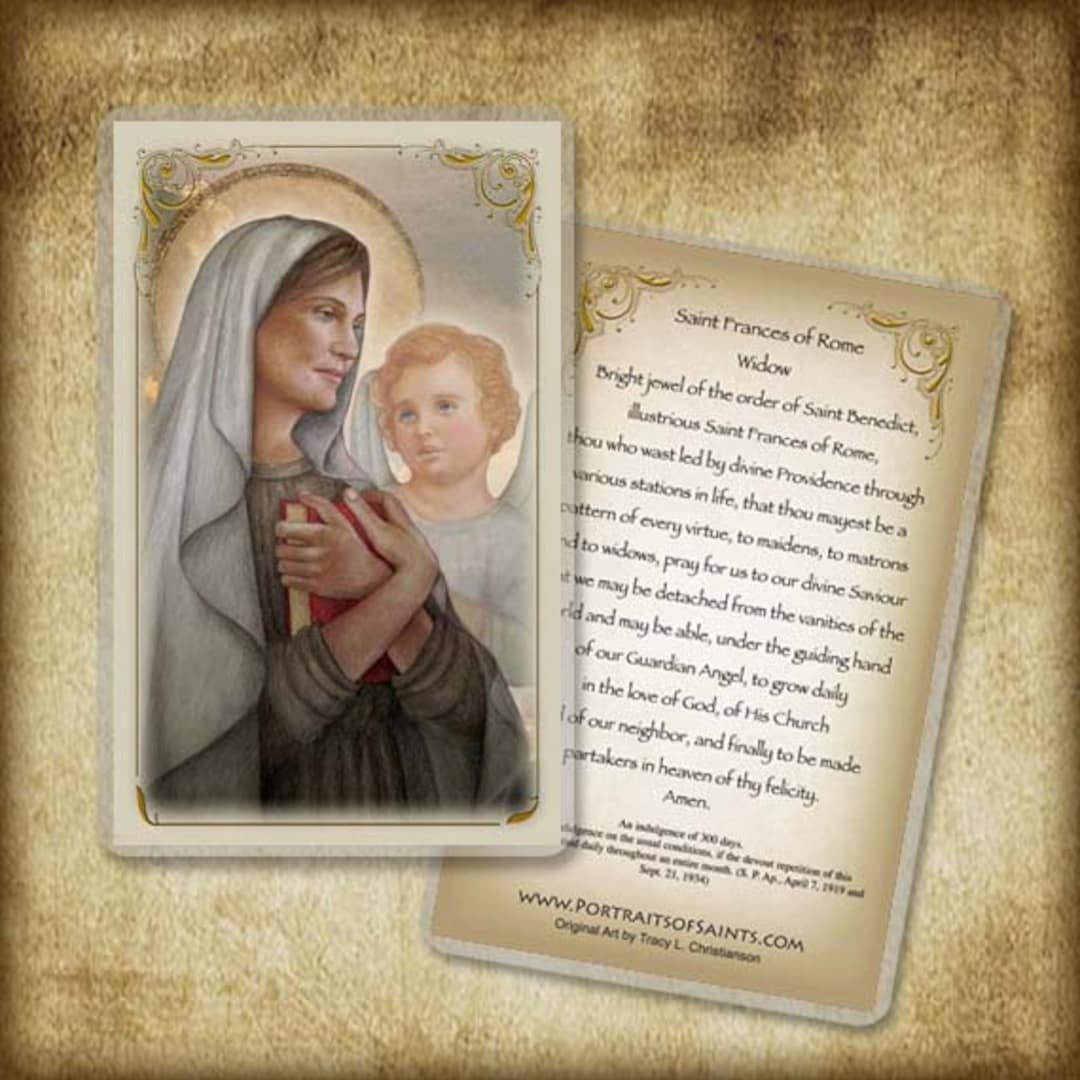 St. Frances of Rome Holy Card - Etsy