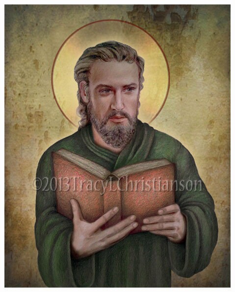 St. Luke the Evangelist Art Print Catholic Patron Saint of - Etsy