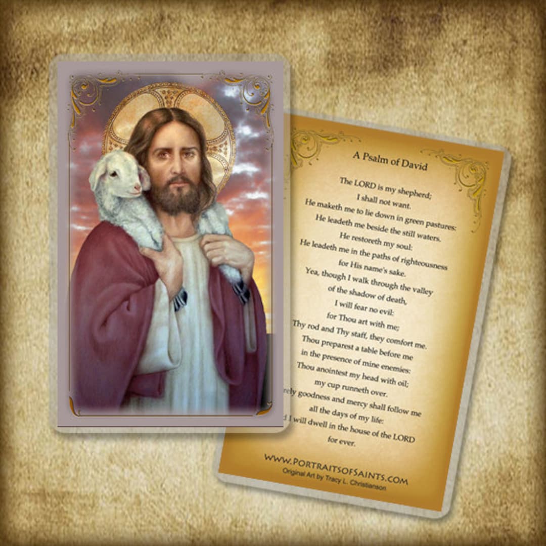 The Good Shepherd Prayer Card - Etsy