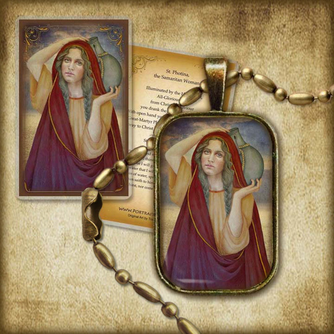 St. Photina Pendant and Holy Card GIFT SET the Samaritan Women at the ...