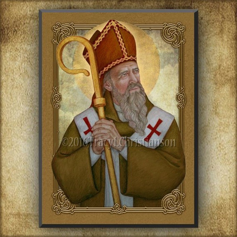 St. Ambrose Plaque & Holy Card Gift Set Early Church Father | Etsy