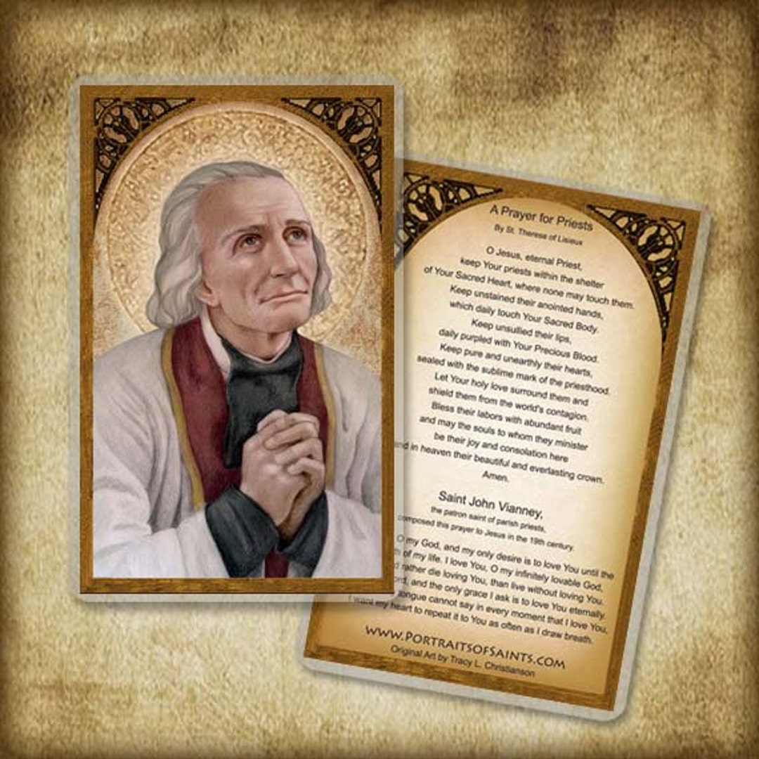 St. John Vianney Prayer Card, Patron of Priest - Etsy