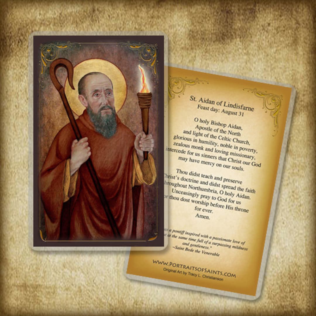 St. Aidan of Lindisfarne Prayer Card - Etsy