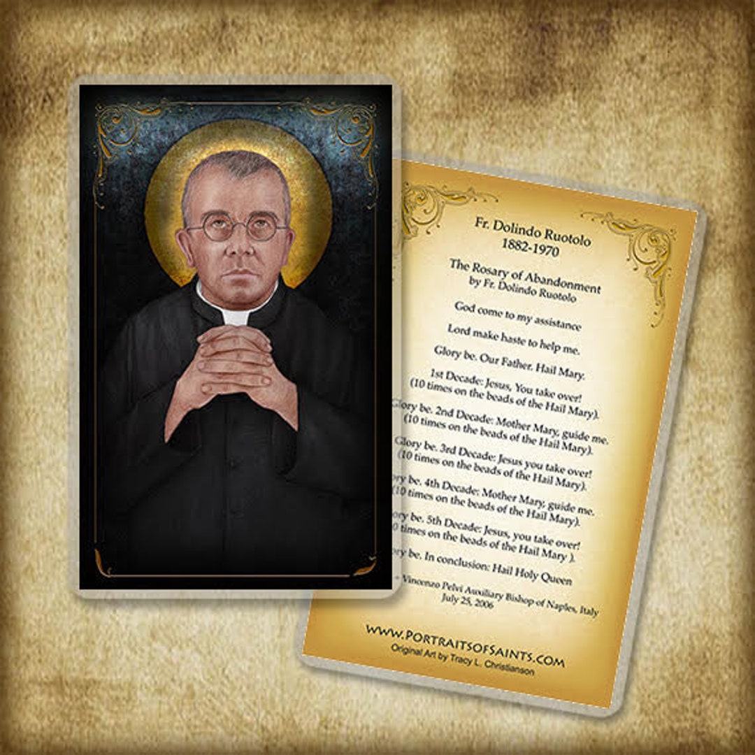 Fr. Dolindo Ruotolo Holy Card/prayer Card, Catholic Prayer, Surrender ...