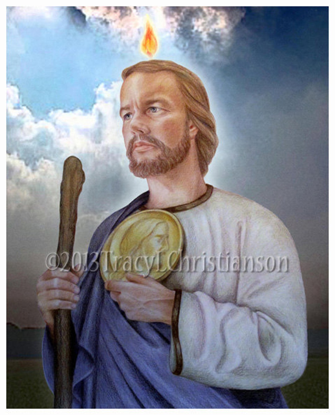 St. Jude Thaddeus Art Print Catholic Patron Saint of Lost Causes - Etsy