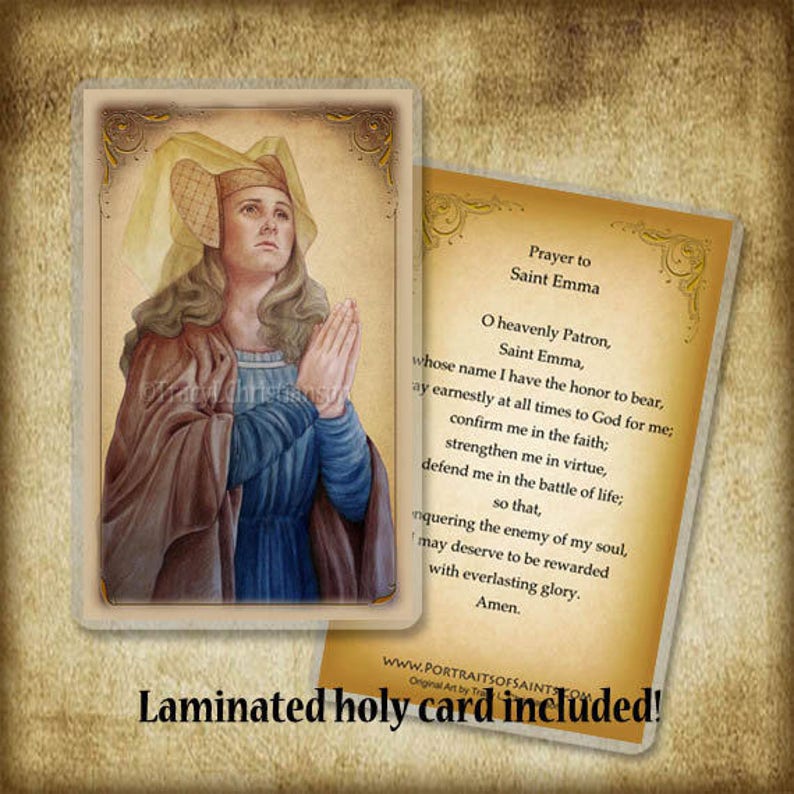 St. Emma of Gurk Pendant and Holy Card GIFT SET Catholic - Etsy