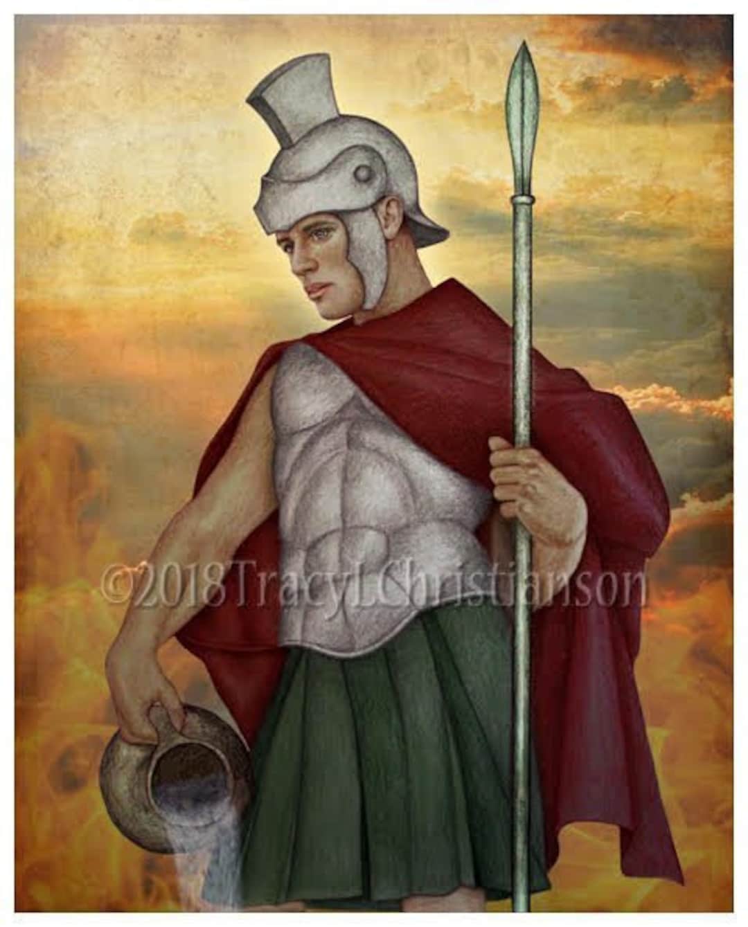 St. Florian Catholic Fine Art Print, Patron of Fire Fighters - Etsy