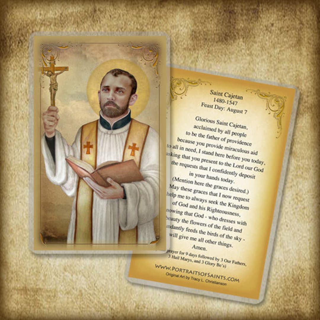 St. Cajetan Prayer Card - Etsy