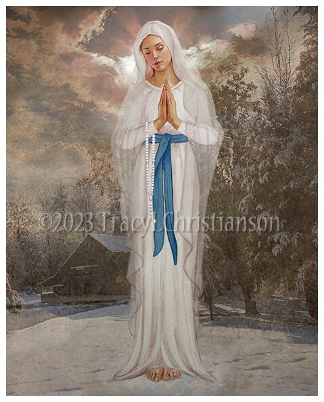 Our Lady of Banneux, Catholic Art Print/picture (our Lady of the Poor ...