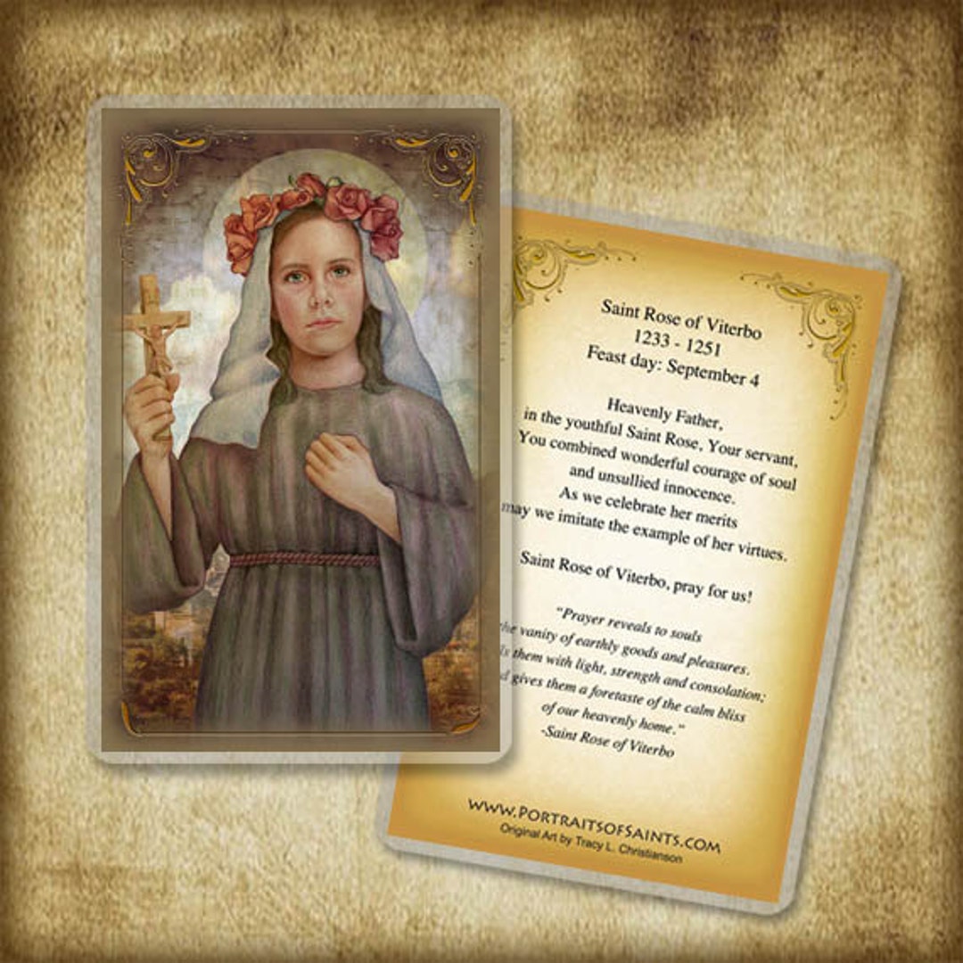 St. Rose of Viterbo Holy Card, Patron of Florists - Etsy