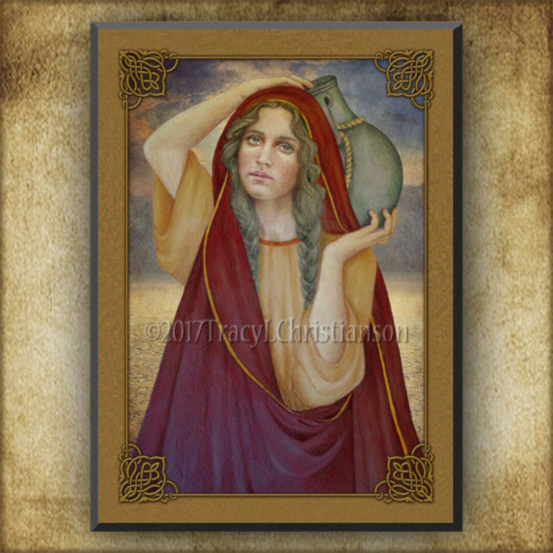 St. Photina Wood Plaque & Holy Card GIFT SET, the Samaritan Women at ...